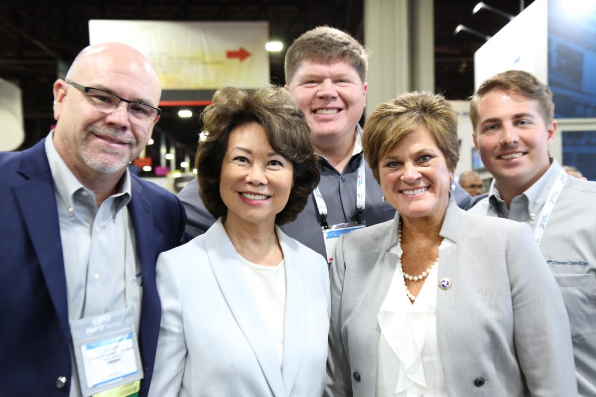 U.S. Secretary of Transportation Visits Clever Devices Booth at APTA ...